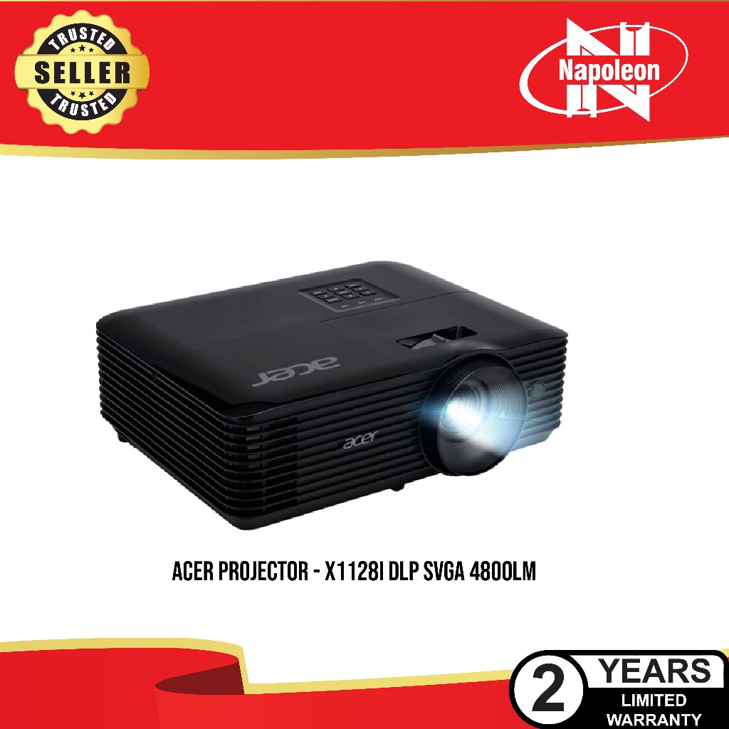 ACER PROJECTOR - X1128I DLP SVGA 4800Lm (800X600,VGA,HDMI,USB,RCA,DC ...