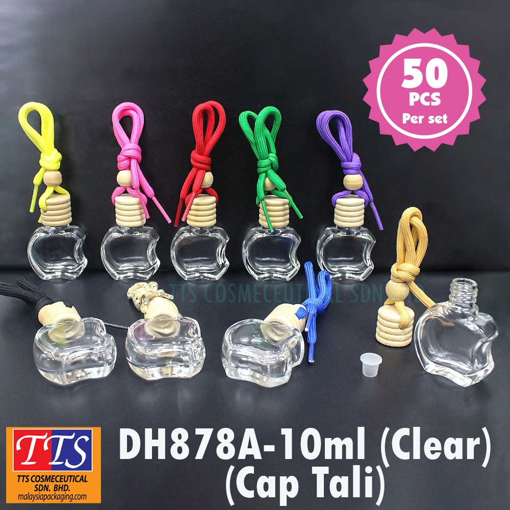 [50 Pcs] Botol pewangi kereta 10ml Clear Apple Shape car perfume bottle ...
