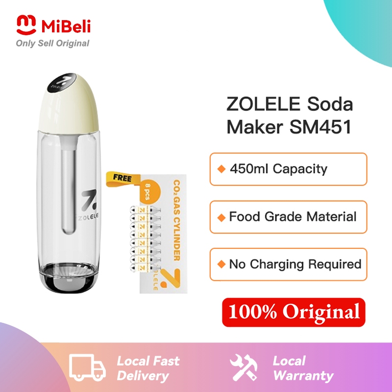 ZOLELE 450ml Soda Water Machine SM451 Quick Gas Generation Soda ...