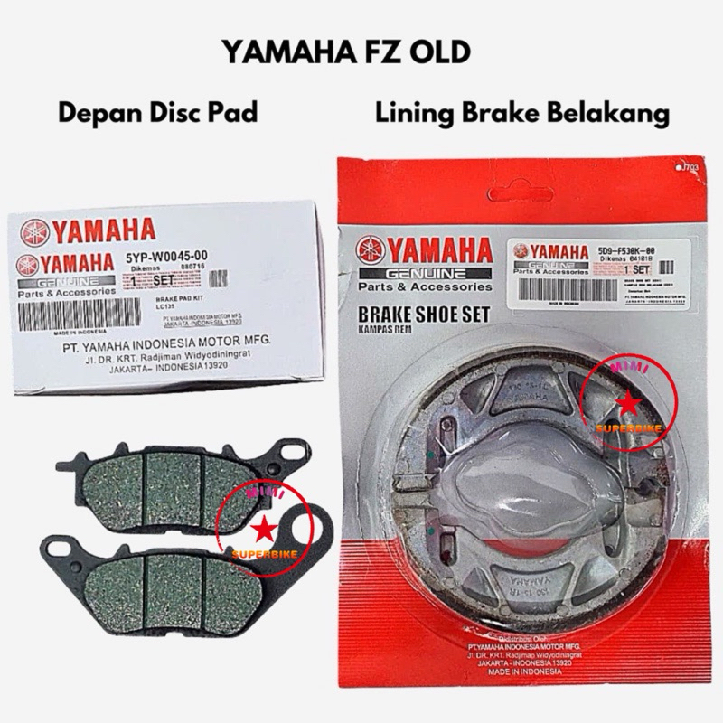 YAMAHA BRAKE PAD BRAK LINING DISC PAD LAGENDA LC 135 Y15 Y16 125ZR ...