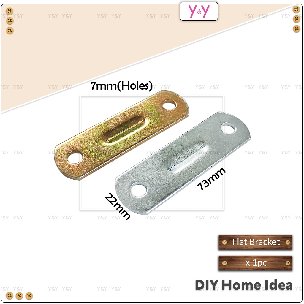 Y&Y Eco 22mmx73mm Strong Flat Bracket / Metal Steel Flat Bracket ...