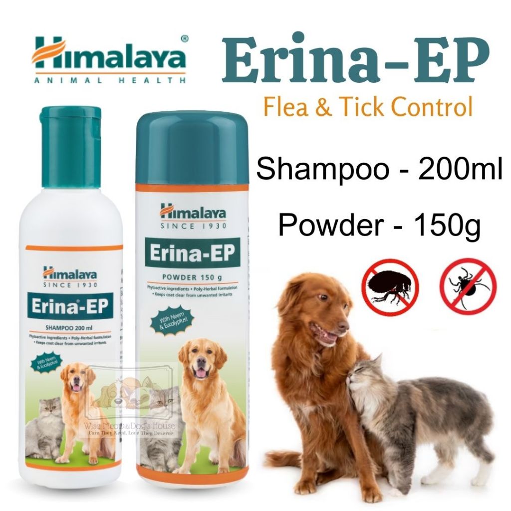 Himalaya Erina-EP Flea & Tick Control For Cats & Dogs (Powder 150g ...