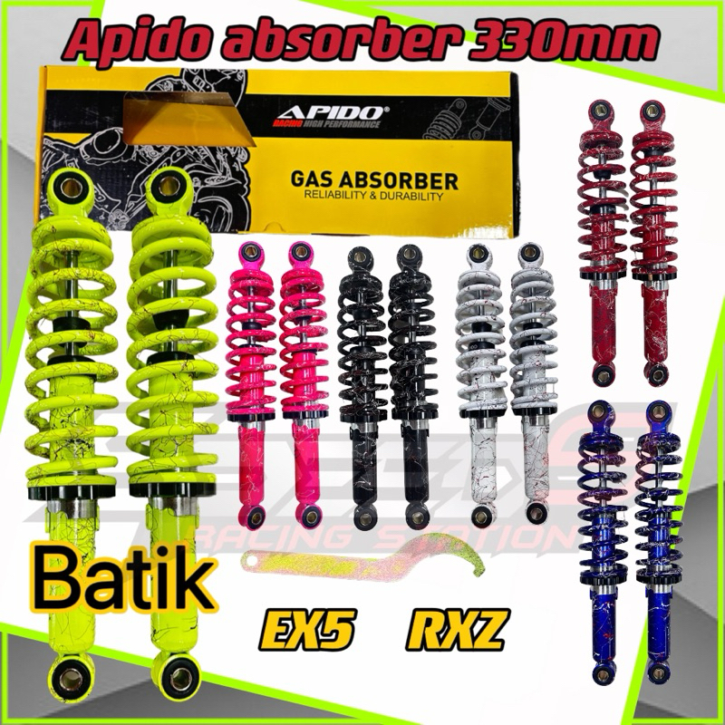 APIDO BATIK ABSORBER GAS 330MM RXZ/EX5/C70/GBO/GBOJ/FAME sober batik ...