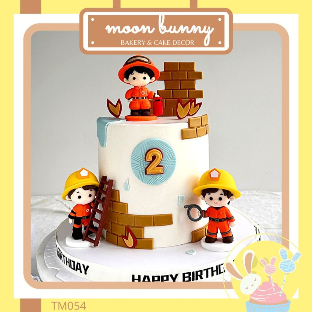 Fireman Cake Topper Fire Fighter Fire Truck Bomba Cake Topper ...