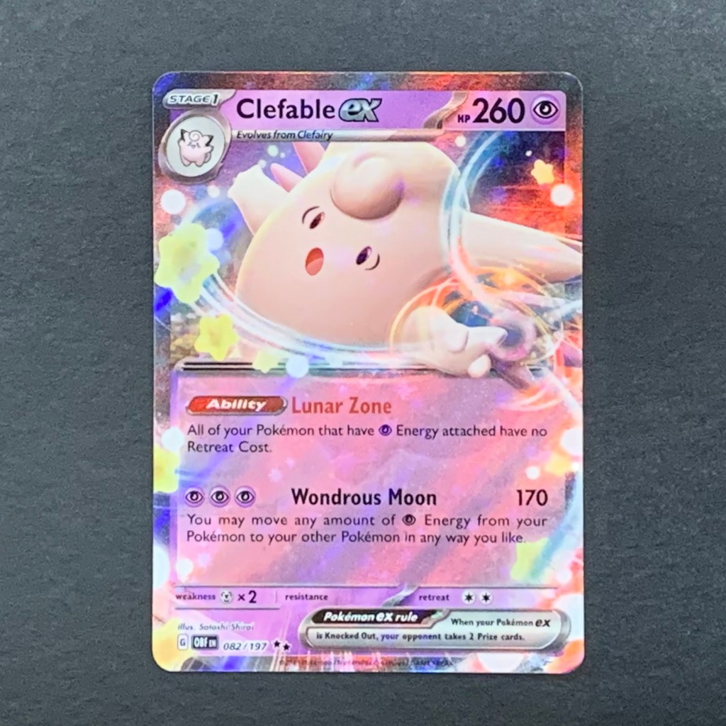 Pokemon TCG Clefable ex [082/193] Double Rare | PKM ex | Obsidian ...