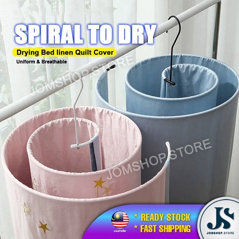 Round Drying Rack Spiral Clothes Drying Hanger Rack Space Saving ...
