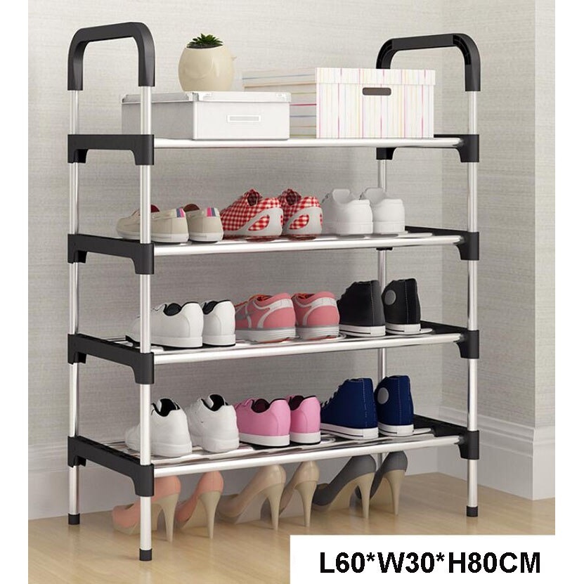 NEW STYLE 6 Tier Steel Shoe Rack With Storage Tray Almari Kasut ...