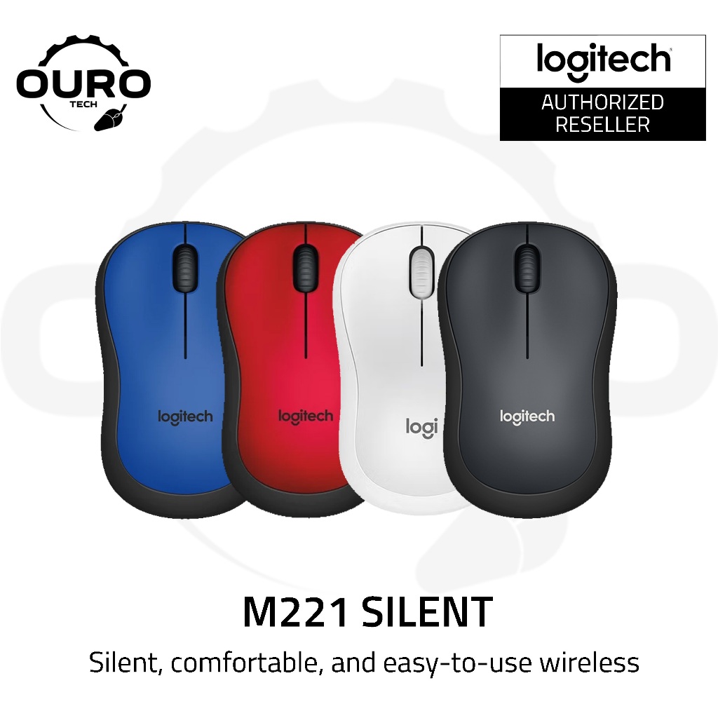 LOGITECH M221 SILENT WIRELESS MOUSE (CHARCOAL,RED,BLUE,WHITE) | Shopee ...