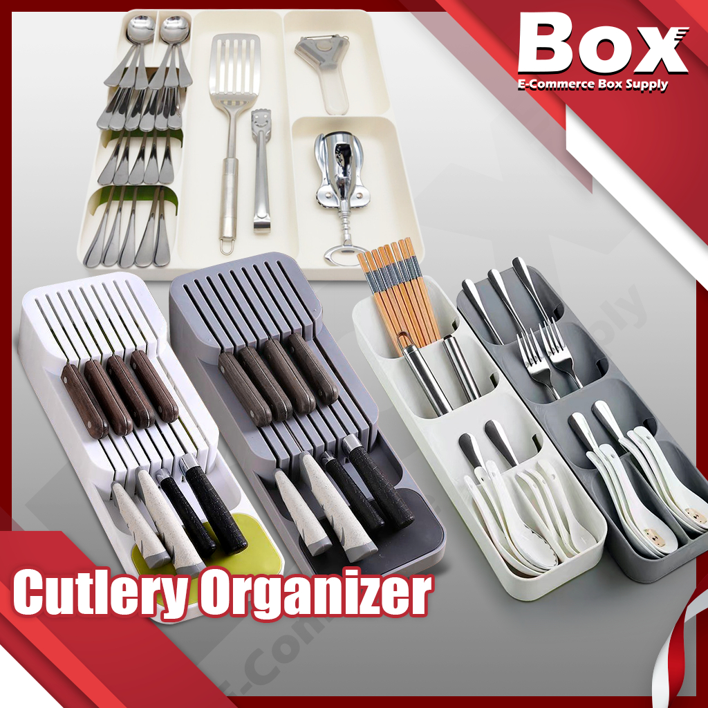 Drawer Tray Expandable Utensil Cutlery Organizer Tray Spoon Fork Knife ...