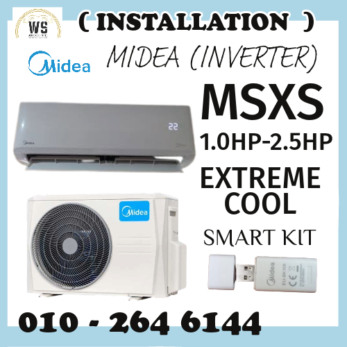 [ INSTALLATION ] Midea wall mounted inv R32 (4star) 1.0hp - 2.5hp ...