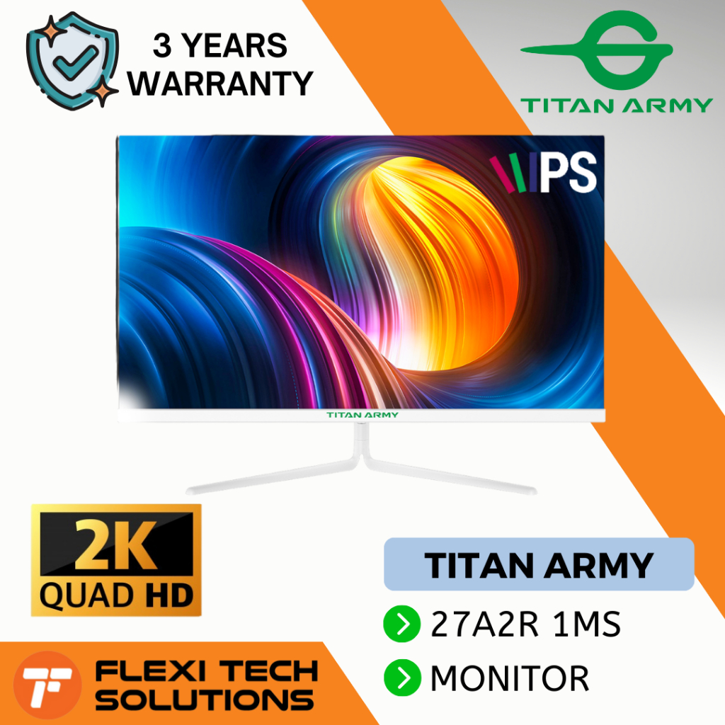 Flexi Tech TITAN ARMY 27” IPS QHD 2K 165HZ 1MS GAMING MONITOR (27A2R ...
