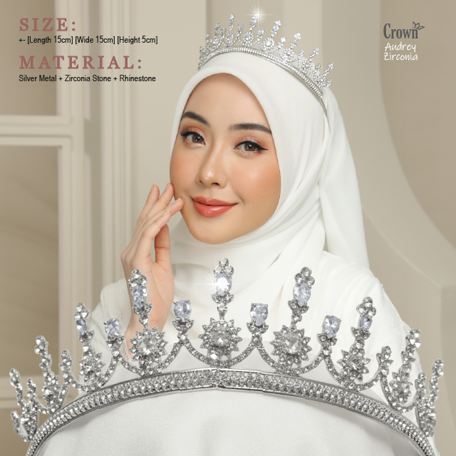 [CROWN Bride SILVER] Zirconia, Crown Rhinestone, Crown Tunang, Crown ...