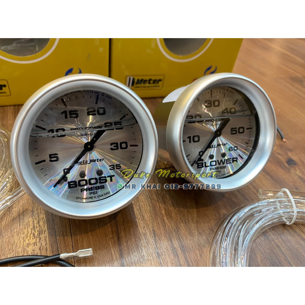 5 Colour Auto Meter Blower Boost Autometer 60Psi / 35Psi Turbo Meter ...