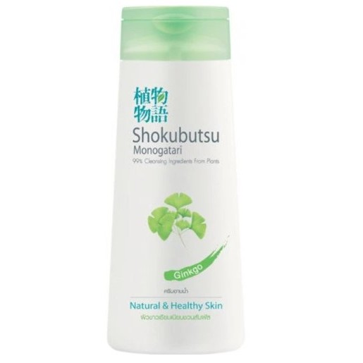 SHOKUBUTSU MONOGATARI SHOWER CREAM Ginkgo Light Green Color 200 ml ...
