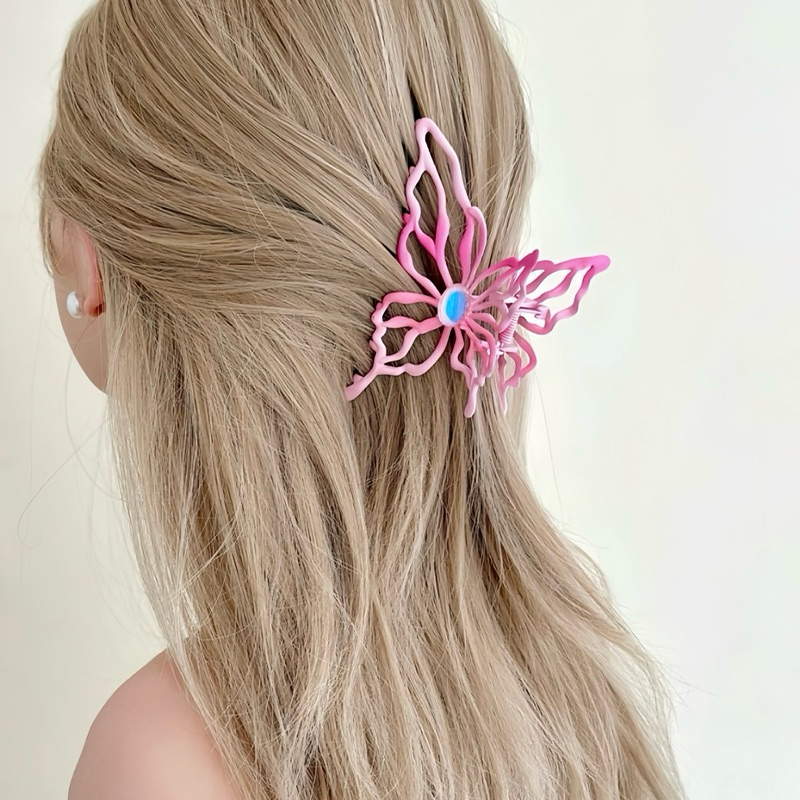 Aesthetic Gradient Butterfly Hair Claws | Shopee Malaysia