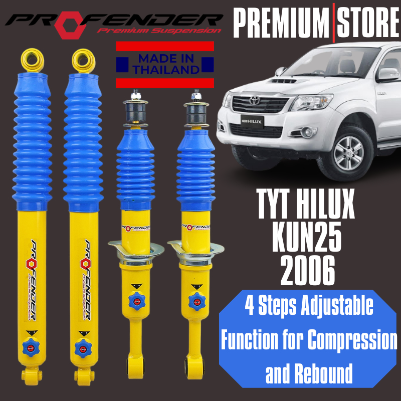 Profender 4 Step Adjustable Shock Absorber - Toyota Hilux KUN25 2006 ...