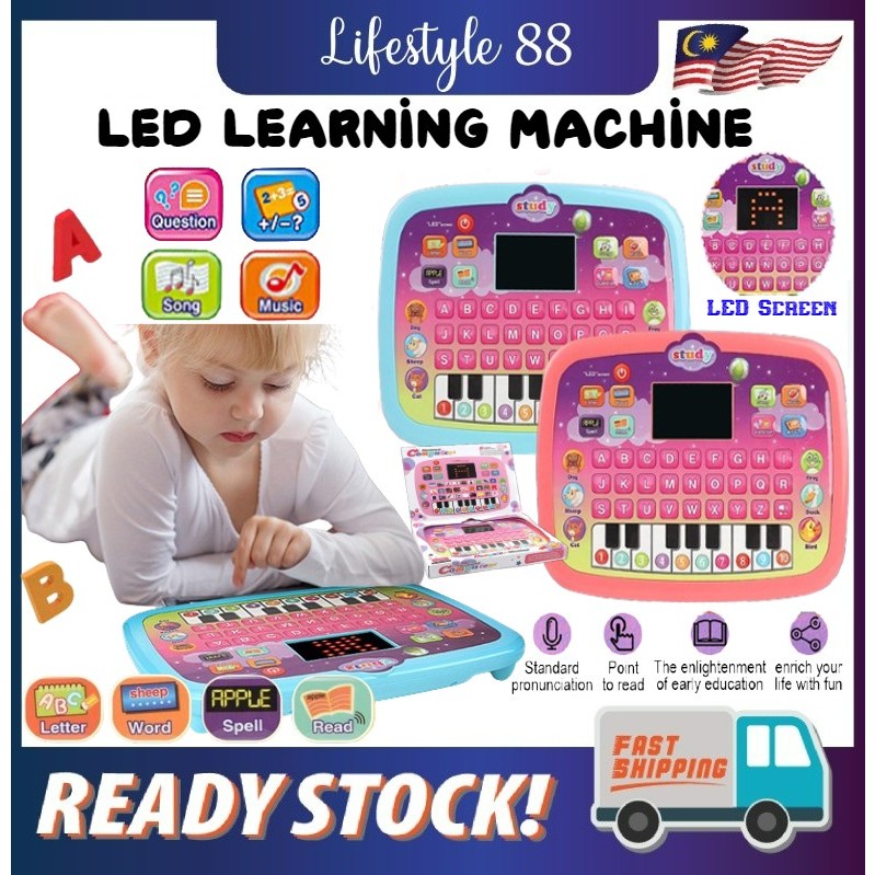*NextDayDelivery* Mainan belajar LED Screen learning laptop piano toys ...