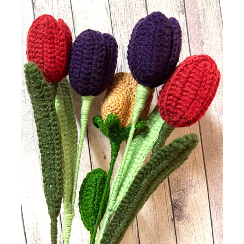 bunga tulip/flower crochet | Shopee Malaysia
