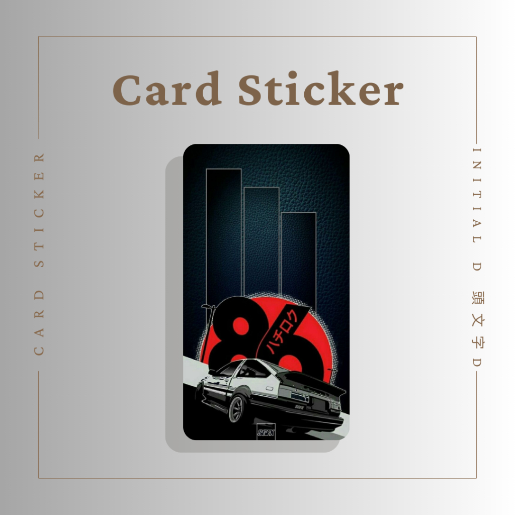 INITIAL D CARD STICKER - TNG CARD / NFC CARD / ATM CARD / ACCESS CARD ...