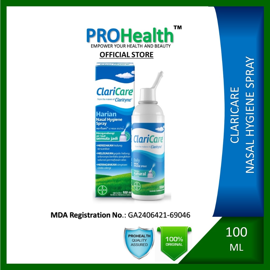 CLARICARE Daily Nasal Hygiene Spray For Nasal Irritation & Blockage ...