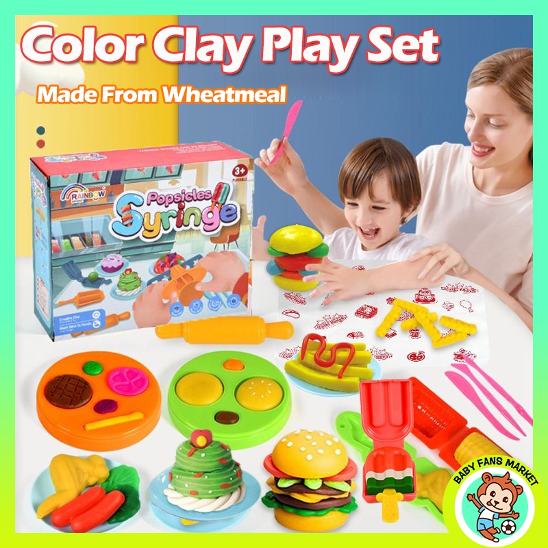 3D Color Clay Mud Play Dough Clay Toy DIY Creative Ice cream pizza ...