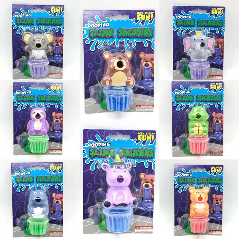Cartoon Monster Slime Suckers Pinching Squishy Decompression for Kids ...