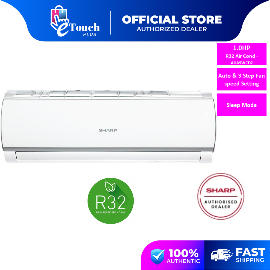 Sharp 1.0HP R32 Non Inverter Air Conditioners AHA9WCD2/AHA9WCD air cond | Shopee Malaysia