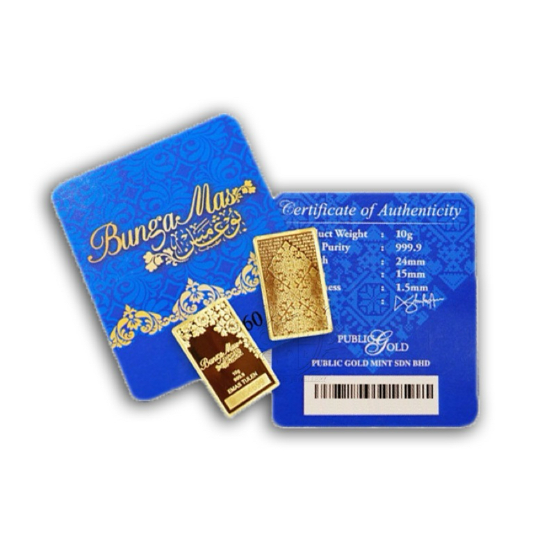 (BELOW MARKET) PUBL1C GOLD 'Bunga Mas' 10g 999.9 Goldbar | Shopee Malaysia