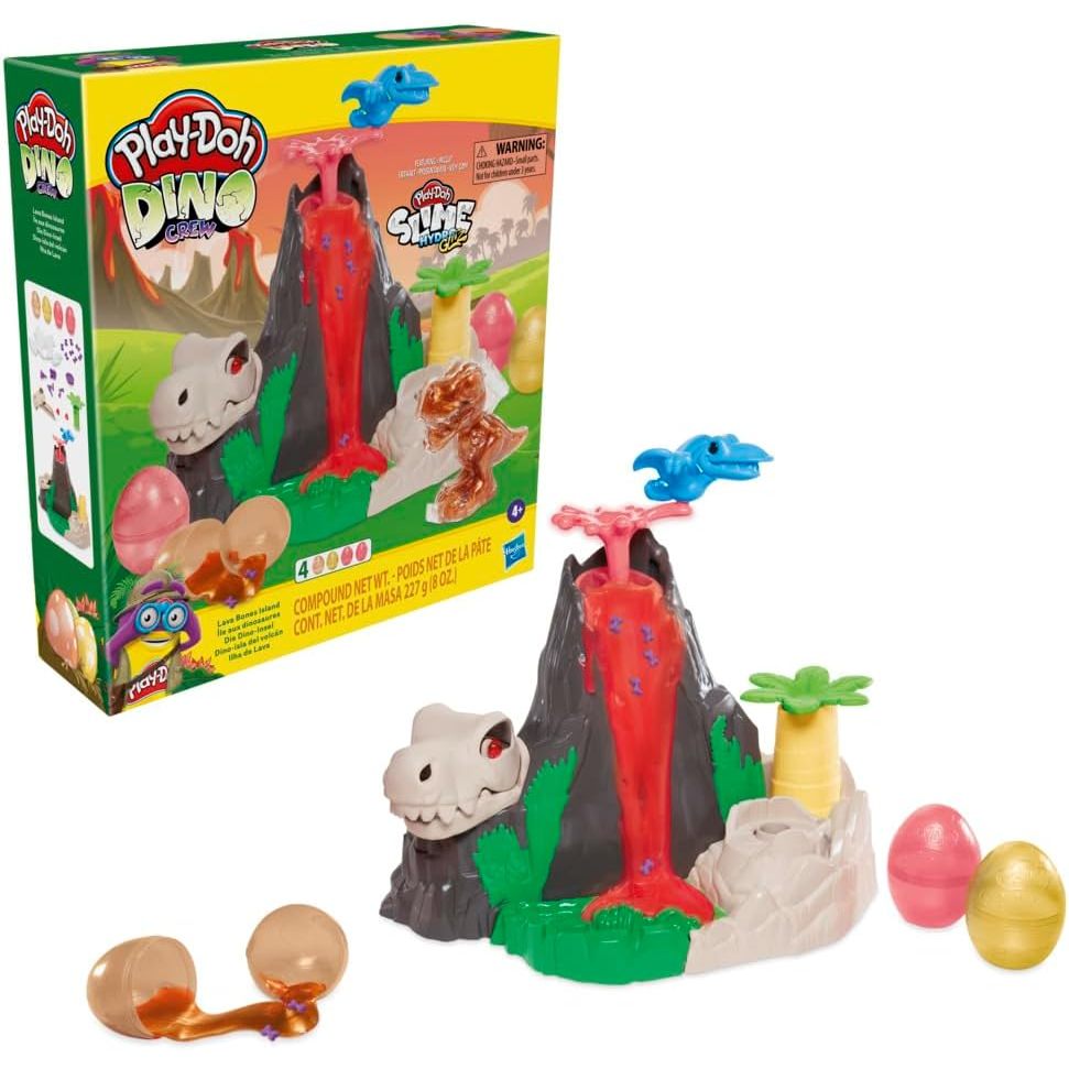 [BrickBear] Original Play-Doh Slime Dino Crew Lava Bones Island Playset ...