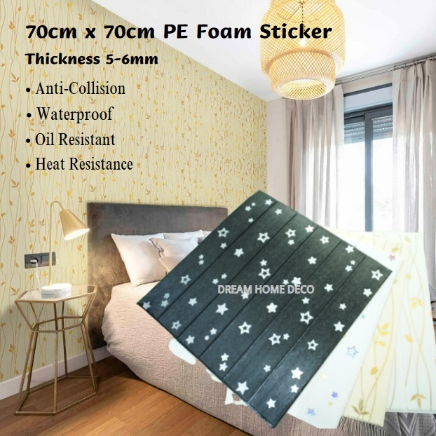 70cm x 70cm Anti Perlanggaran Stiker Dinding Corak Bintang / Anti ...