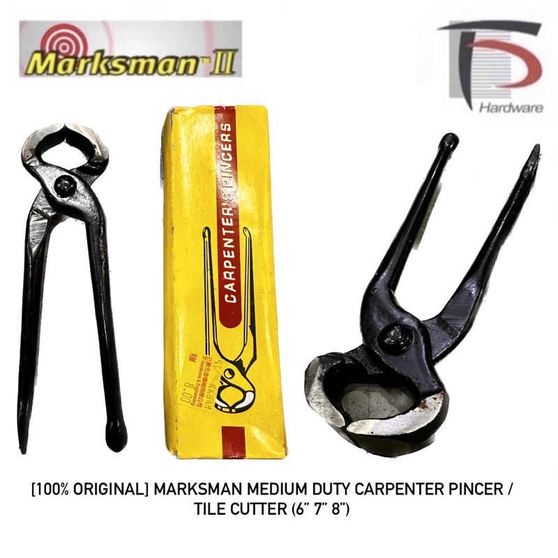 [100% ORIGINAL] MARKSMAN MEDIUM DUTY CARPENTER PINCER PLIER / TILE ...