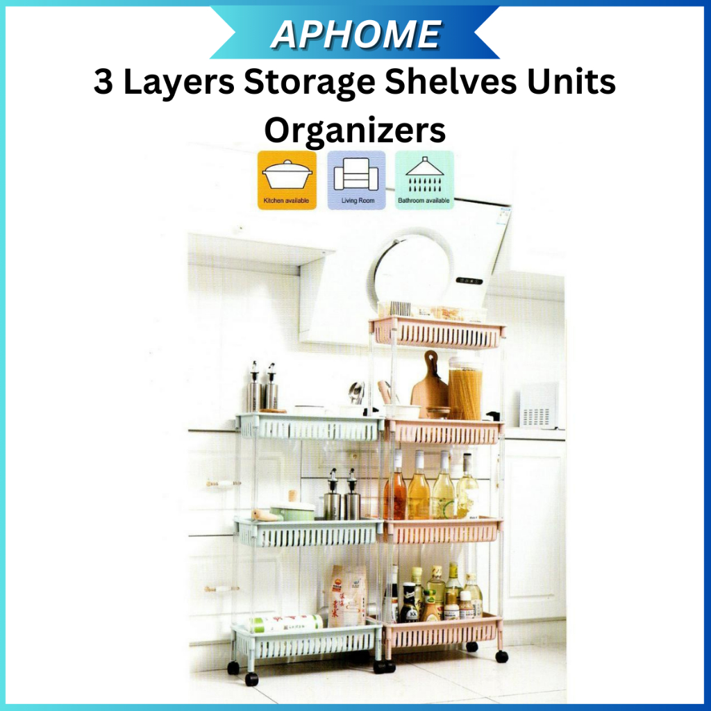 APHOME 3 Layers Storage Shelves & Units Organizer Storage Holders ...
