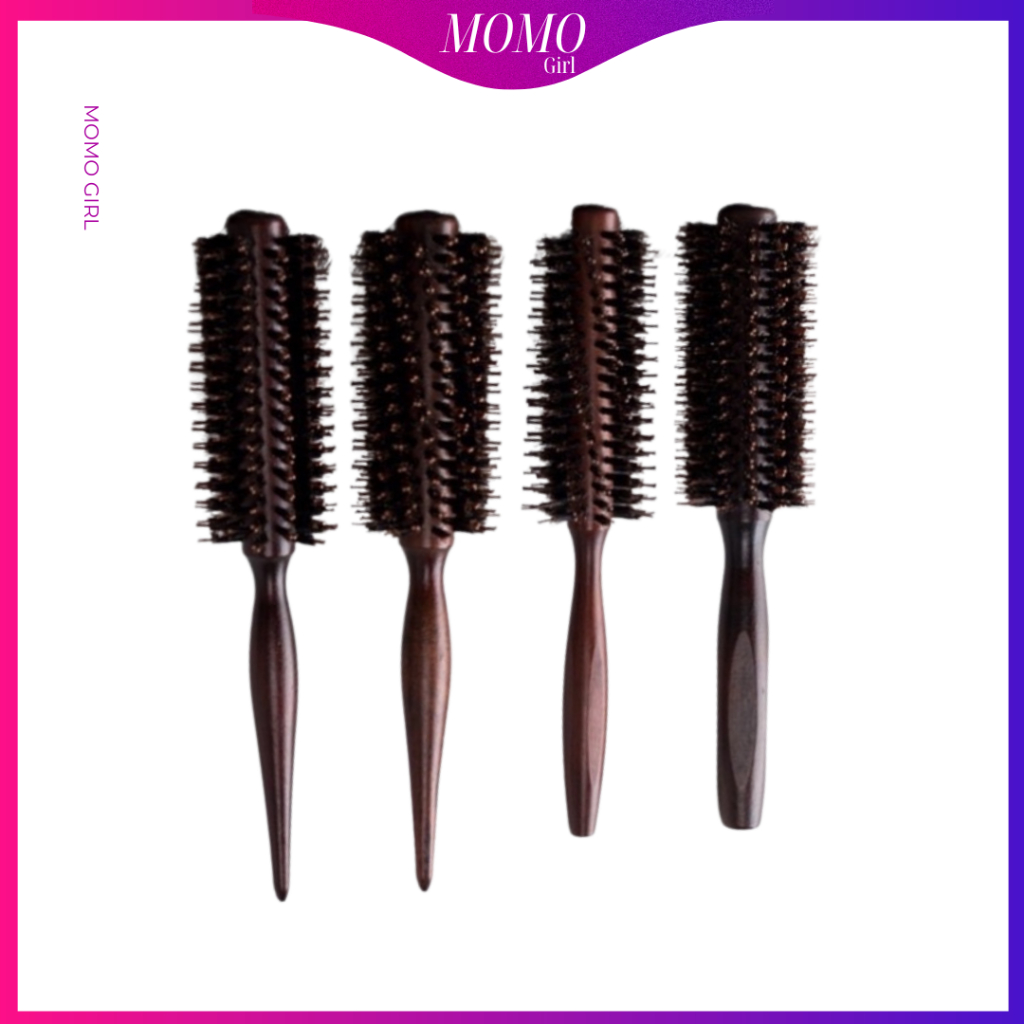 Wooden Hair Comb Nylon Brush Comb Rolling Curling Blow Hair Anti-Static ...