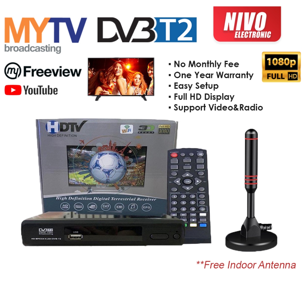 HDTV DVB T2 TV BOX DIGITAL RECEIVER ( MYTV ) MY TV Decoder Myfreeview ...