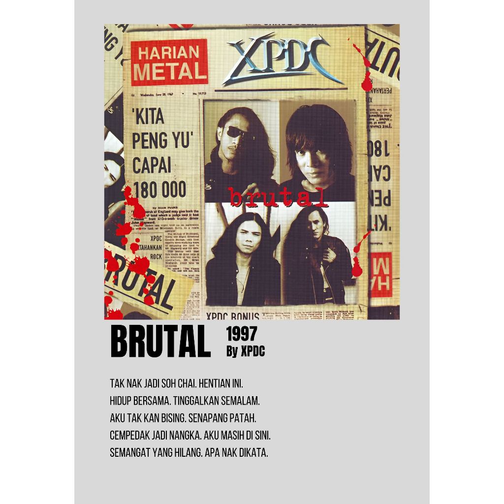 Album Cover Poster Brutal by XPDC | Shopee Malaysia