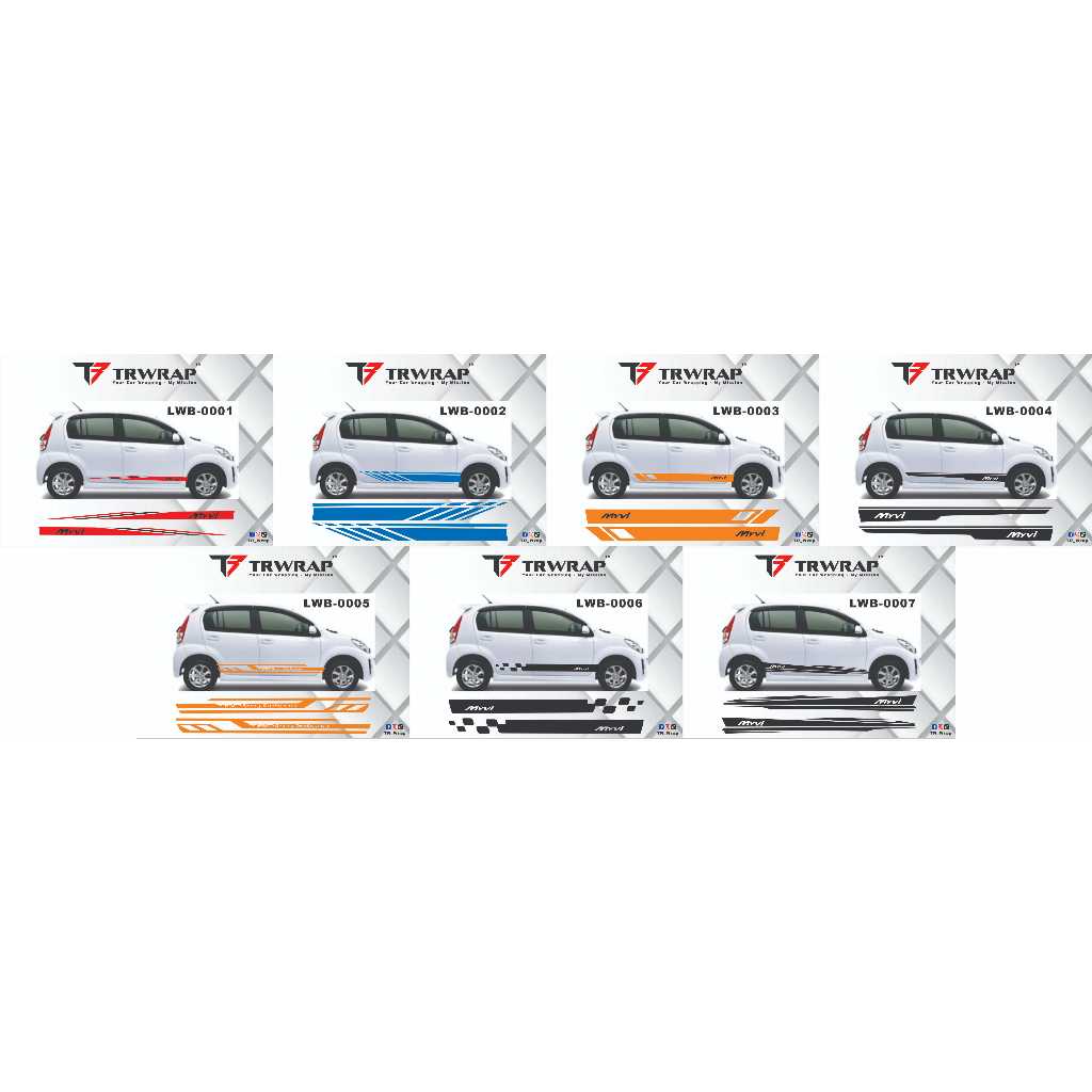 Myvi sticker , Body stickers , Car sticker , Body design , Design ...