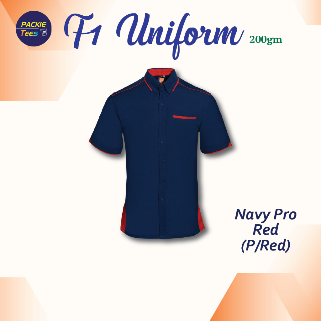 CORPORATE UNIFORM NAVY PRO F11678 65% POLYESTER/35% VISCOSE COLLAR ...