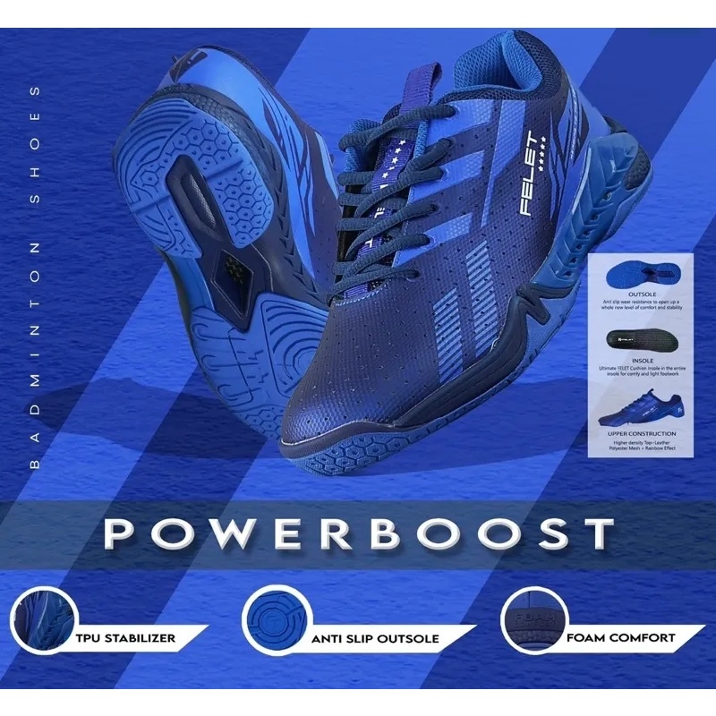 FELET POWER BOOST (Badminton Shoes) | Shopee Malaysia