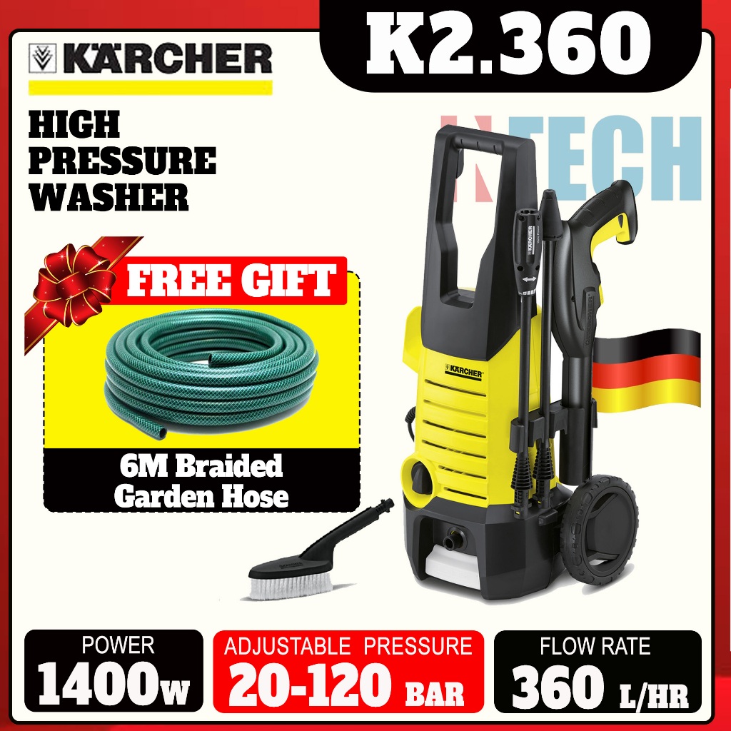 KARCHER K2.360 HIGH PRESSURE WASHER 120BAR | Shopee Malaysia