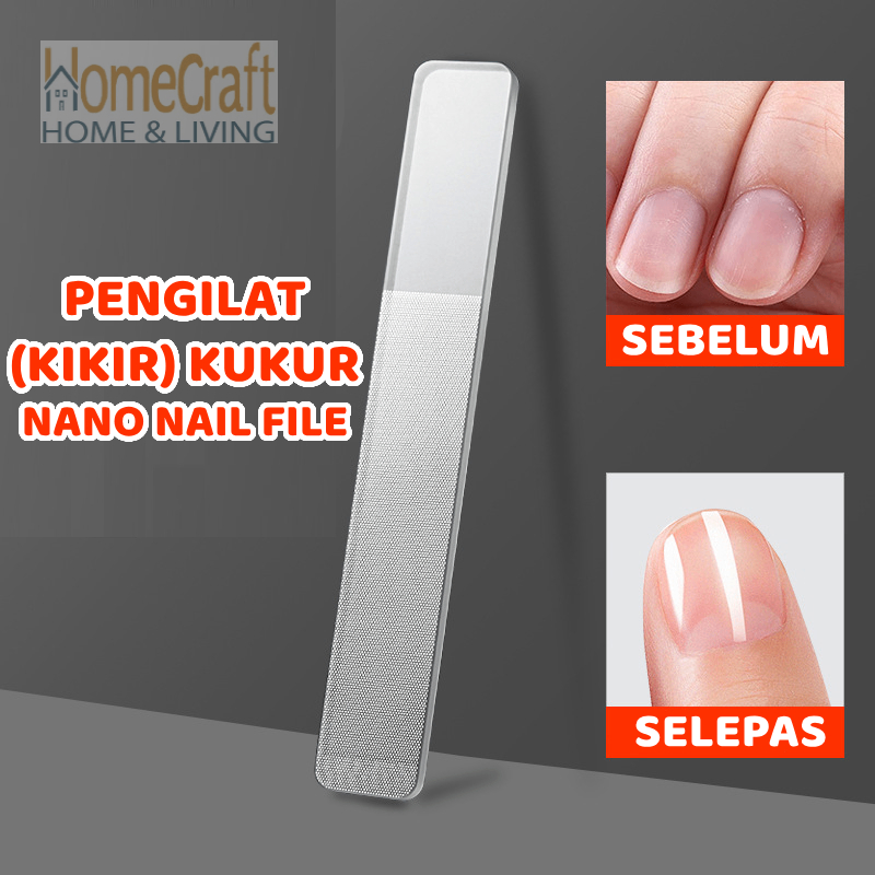 Kuku Nano glass nail file Polished Pengilat Kuku Kikir Polishing Tool ...