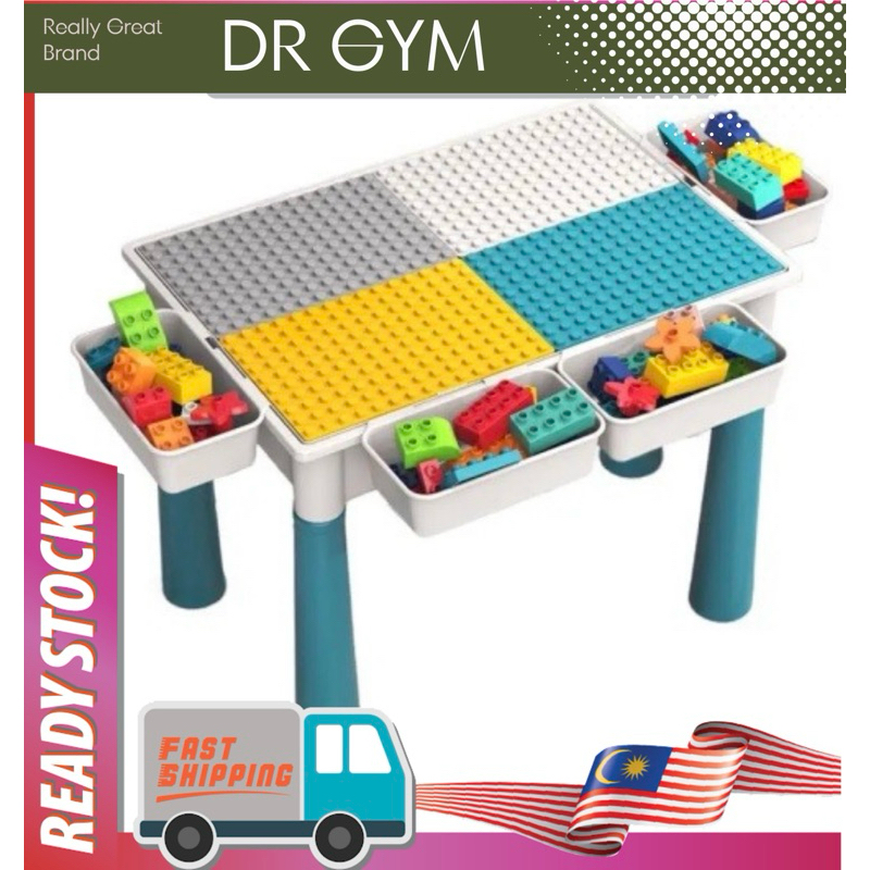 DR GYM Kids Multifunction Table Building Blocks Education Toys For Boys ...