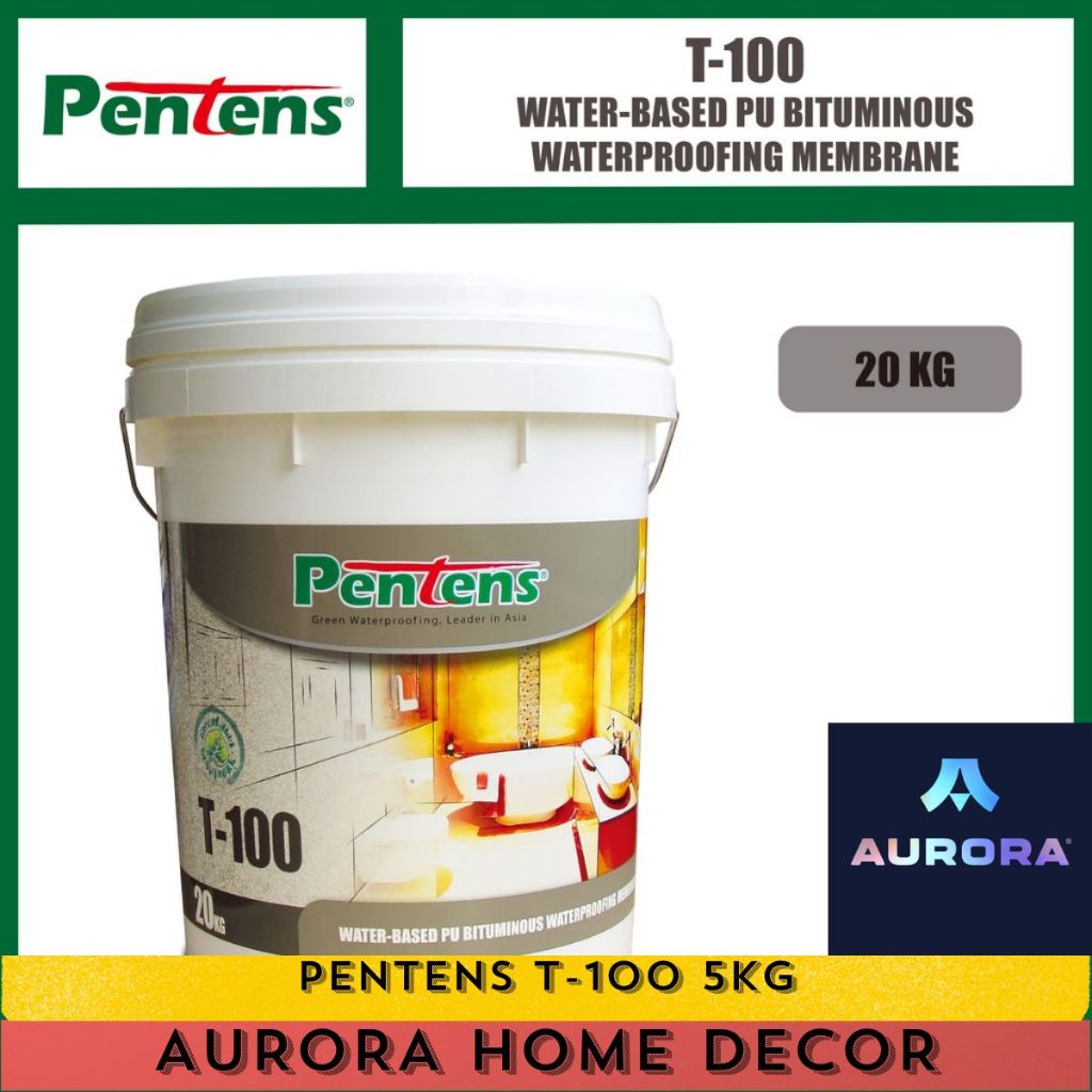 20KG PENTENS T-100 WATER-BASED PU BITUMINOUS WATERPROOFING MEMBRANE ...