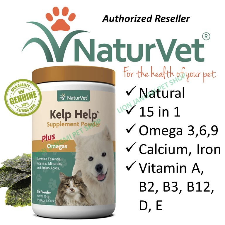 NaturVet Kelp Help 12 in 1 Seaweed Nori Vitamin Kucing Superfood & Dog ...