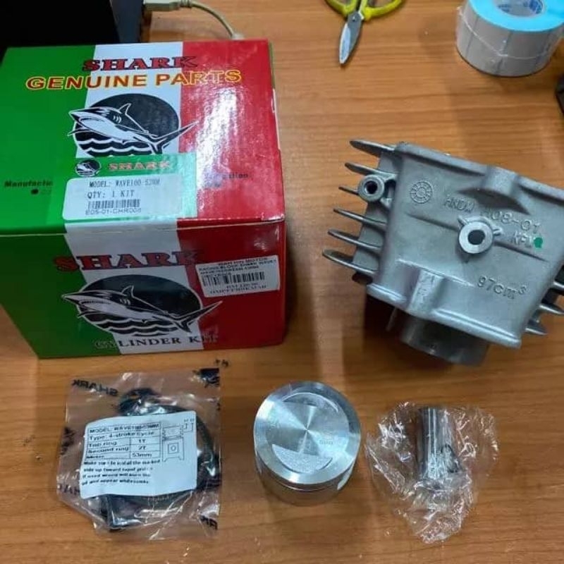 [SHARK] BLOCK HONDA EX5 DREAM WAVE100 HIGH COMPRESS PISTON RACING BLOCK ...