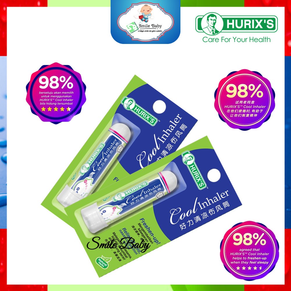 HURIX'S Cool Inhaler (2ml) - relieve nasal congestion Exp:06/2025 ...