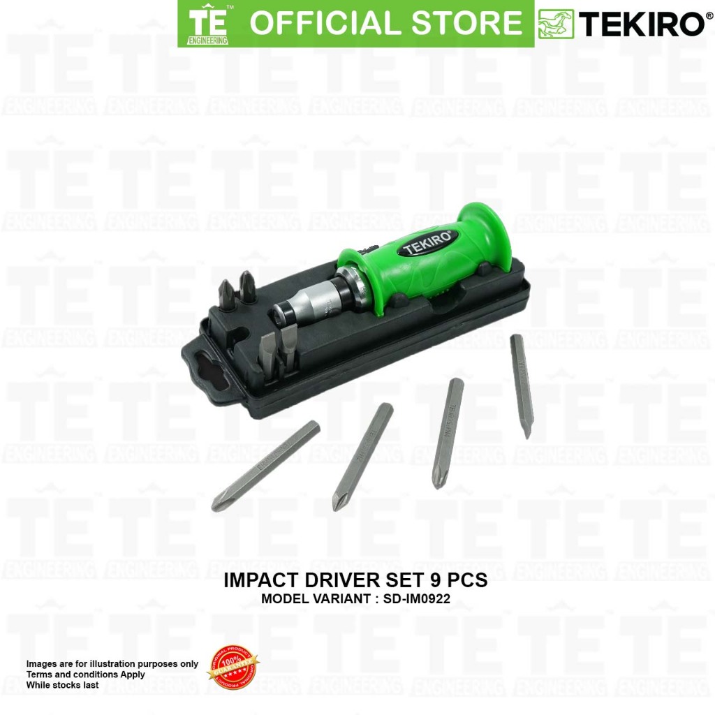 TEKIRO IMPACT DRIVER SET 9 PCS (SD-IM0922) | Shopee Malaysia