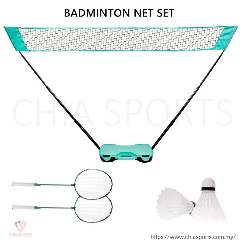 Portable Badminton Net Easy Set up Rack Folding Mobile Volleyball ...