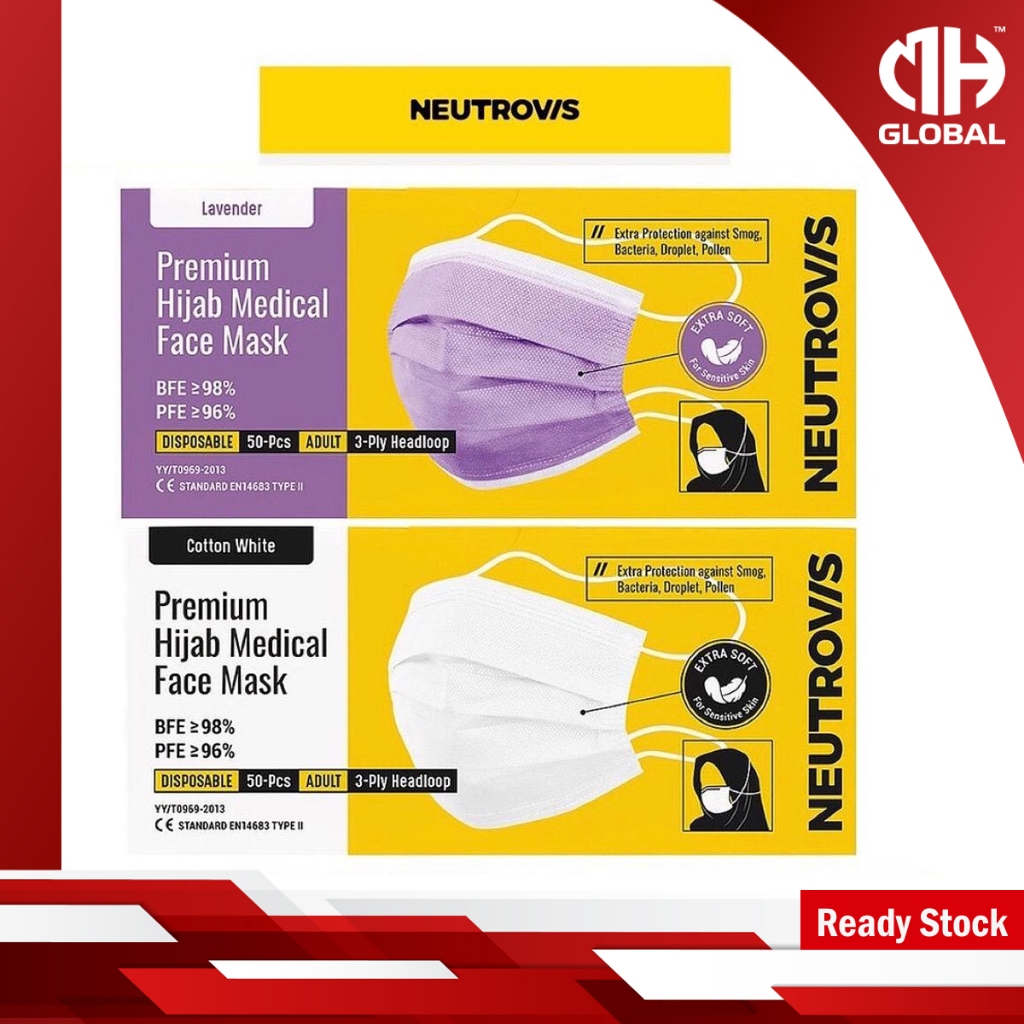 Neutrovis Face Mask PREMIUM 4PLY/3PLY Disposable Face Mask [Earloop ...