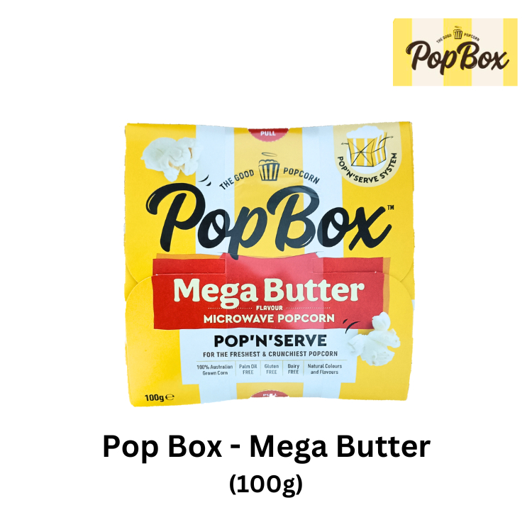 Pop Box Microwave Popcorn - Butter/ Mega Butter Flavour / Sweet & Salty (100g) | Shopee Malaysia