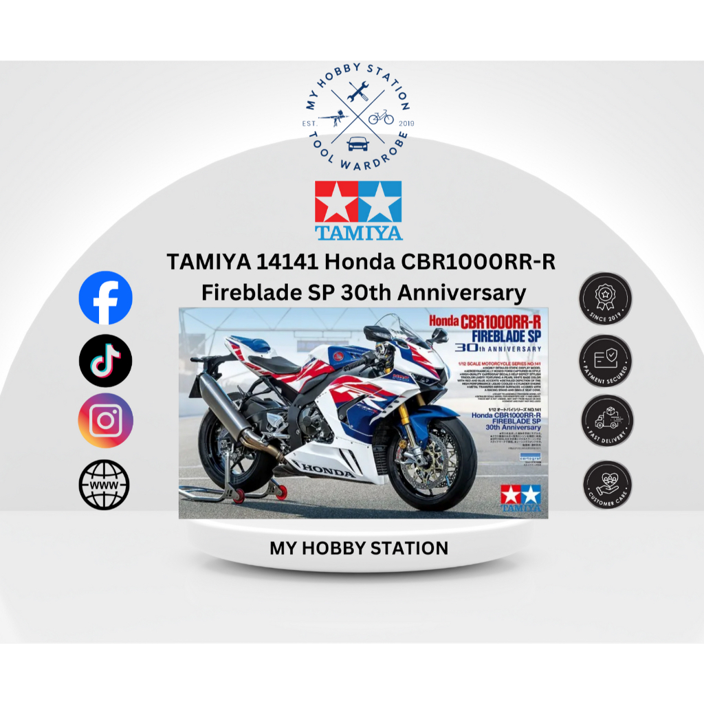 Tamiya 14141 Honda CBR1000RR-R Fireblade SP 30th Anniversary | Shopee ...
